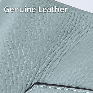 Bveyzi Small Soft Leather Wallet for Women RFID Blocking Ladies Card Holder with Double Zipper Pocket (Mint Green)
