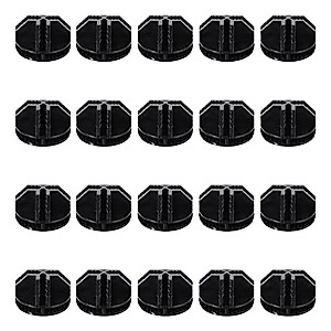 DOITOOL Wire Cube Stopper Black Cube Plastic Connectors Interlocking Connectors Wire Grid Cube Buckle Clips for Closet Modular Cabinet Storage Organizer 20pcs Storage Organizer Unit