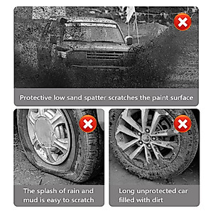 Salior 4PCS Car Mud Flaps,No Drilling Required Splash Guards Bendable Mud Guard for Car,Universal Mud Flaps for Trucks Protects Front & Rear Wheel Automotive Exterior Accessories