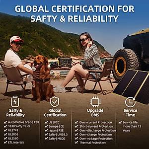 MOLNK Portable Power Station 600W, ENERGY SPRITE 600, 540Wh Mobile Lithium Battery Pack with 2 x 600W AC Outlets & 3 x DC Outputs & 1 x USB-C PD 65W &1 x USB FAST Charge & LED Flashlight, Solar Generator for outdoor camping, RV, Emergency