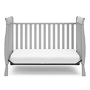 Storkcraft Maxwell Convertible Crib (Pebble Gray) – GREENGUARD Gold Certified, Converts to Toddler Bed and Daybed, Fits Standard Full-Size Crib Mattress, Classic Crib with Traditional Sleigh Design