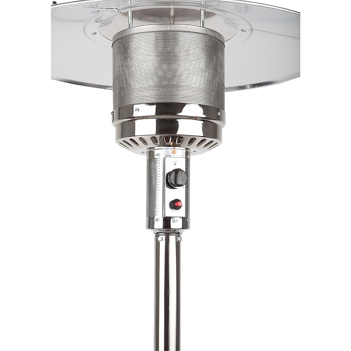 Amazon Basics Stainless Steel, Commercial, Propane 46,000 BTU, Outdoor Patio Heater with Wheels, Stainless Steel & Stand-Up Patio Heater Cover Set