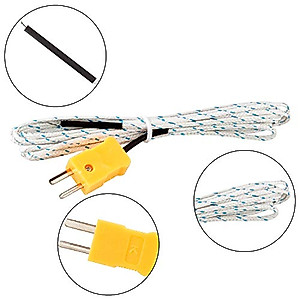 STARVAST 5 Pcs K-Type Thermocouple Sensor Probes 3m / 9.8ft, Temperature Sensor Probe Measure Range -50-400°C (-58-752°F)