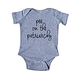 Pee On The Patriarchy Baby Girl Onesie Feminism White