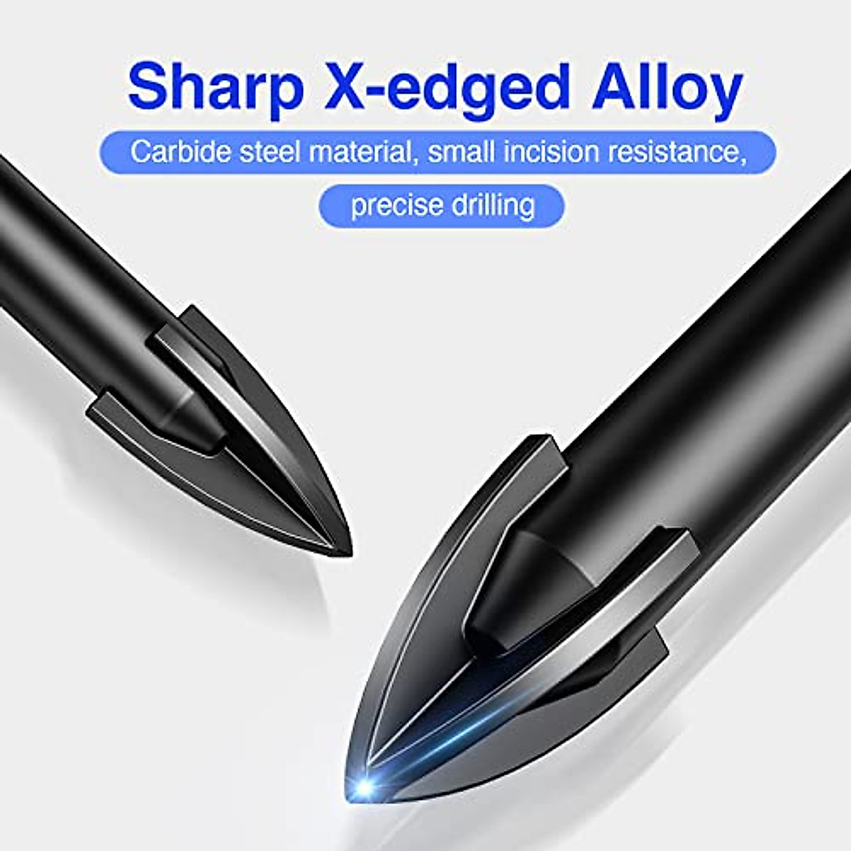 Rondarui Masonry Drill Bit, Concrete Drill Bit Set, YG6X Tungsten Carbide Tip, 1/4" Hex Shank Drill Bits, Cement Drill Bits Drilling Brick Tile Wall Wood Mirror Plastic Porcelain Ceramic, 5 Pcs