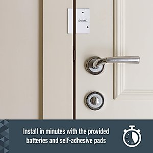 SABRE Home Security System with Remote, 125dB Alarm, Audible Up to 850 Feet (259 Meters), Wireless, Comes with 1 Motion Sensor Alarm, 2 Door or Window Alarms and 1 Remote Key Fob, Home and Away Modes