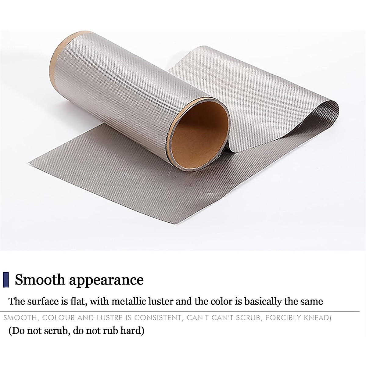 Faraday Fabric RF Shielding Fabric, RFID Radiation Shielding Fabric, Emf Protection Fabric, for Smart Meters Smart Meters,Faraday Cage,Conductive Pads, Military Grade, EMI, WiFi ( Color : Silver , Siz