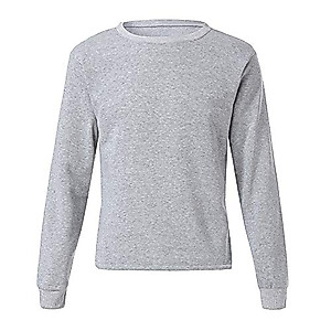 Thenlian Personality Men's Winter Casual Slim Long Sleeve Sweatshirt Pullover Top Blouse(XXL, Gray)