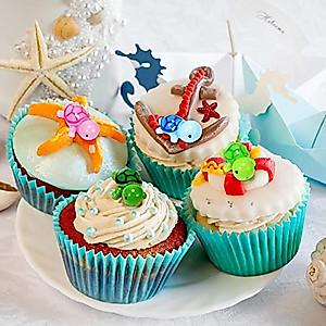 40 Pcs Miniature Turtle Figurines Resin Mini Turtle Statue Tiny Sea Turtles Fairy Accessories for Ocean Animal Landscape DIY Cupcake Cake Toppers Home Garden Terrarium Birthday Party Decorations