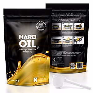 HARD OIL Solidifies Up to 18 Cups of Cooking Oil Patent-Pending Cooking Oil Solidifier Hardener Powder