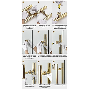 SUCHETA Modern Barn Door Handles Heavy Duty Commercial Grade Push Pull Handles Double Sided,Stainless Steel Door Grab for Interior and Exterior Door