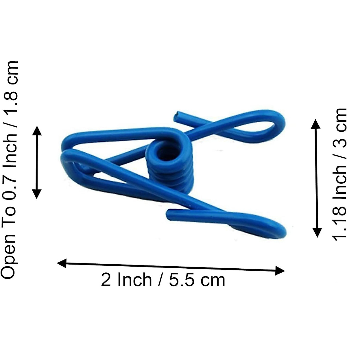 Chip Clips, 20 Pcs 2 Inch 10 Different Mixed Colors Utility Metal Clips PVC-Coated High Elasticity Good Persistence for Clothespins Paper/Food Bag Clips Clothes Pins (20)