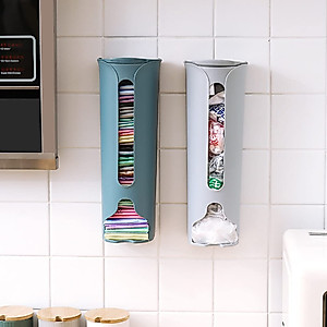 UPKOCH 2 Pcs Plastic Bag Holder Wall Mount Grocery Bag Dispenser Trash Bag Saver Shopping Bags Storage Organizer for Home Kitchen