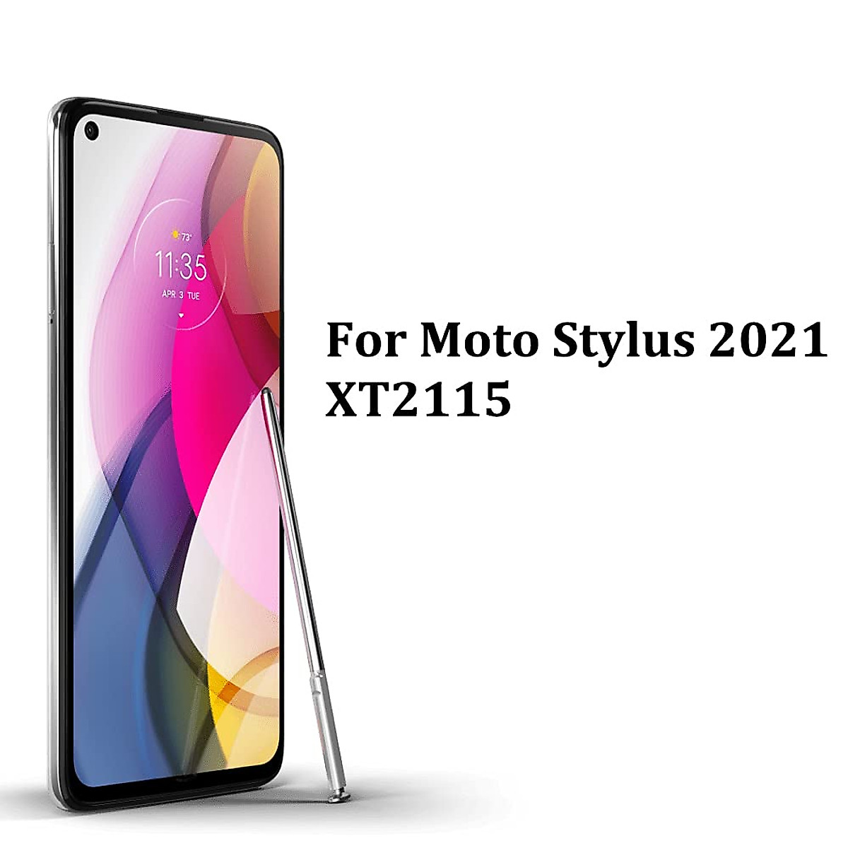 2 Pcs for Moto G Stylus 2021 Pen Replacement LCD Touch Pen Part for Motorola Moto G Stylus XT2115 All Verison Touch Pen with 1 Pcs Eject Pin(Aurora Black)