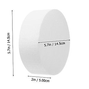 MAGICLULU 5pcs Foam Disc Party Cake Display Dummy Foam Cake Form Foams Cake Tray Foam Cake Model Cake Dummies Cake Rounds Round Foam for Crafts Manual Foam Circle White Child