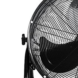 Lifesmart FGD-24Y 24 Inch Recirculating Floor Fan with Adjustable Pitch, 3 Speed Settings, 2 Caster Wheels, and Non-Slip Rubber Feet, Black