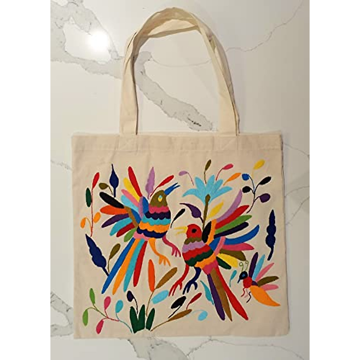 ALKIMIA INC Mexican Handmade Tote Authentic Otomi Tenango Embroidery
