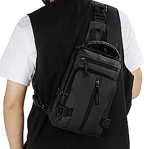 Sling Crossbody Backpack Shoulder Bag for Men,Travel Hiking Chest Bag Daypack