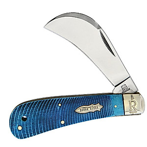 Black And Blue Bone Open Folding Stainless Hawkbill Pocket Knife 2121 Outdoor Survival Hunting Knife by Survival Steel