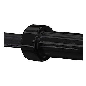 CAP Barbell 2' Olympic 7 ft Bar, Bronze Bushings, Black (New Version) (OBIS-85B-3)