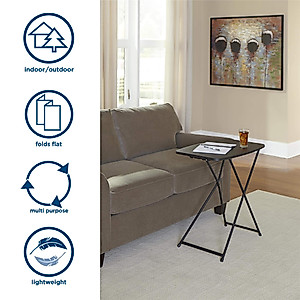 COSCO Multi-Purpose, Adjustable Height Personal Folding Activity Table, 1 Pack, Black