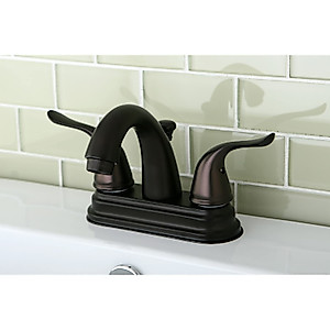 Kingston Brass Yosemite KB5615YL 4-inch Centerset Two Handle Lavatory Faucet, Oil Rubbed Bronze