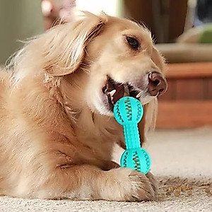 Puppy dentals Chew - Dog Teething Toy, Interactive dentals Toy | Dog Treat Toy Dispenser, Pet Teething Cleaner Chew Toy, Puppy Gum Soothing Toy, Dumbbell Shape Design Dog Teeth Grinding Toy for Dog