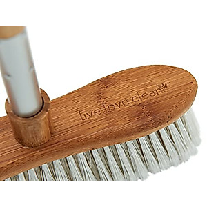 Harper Live.Love.Clean. Smooth Surface Bamboo Household Broom for Indoor Sweeping of Pet Hair, Dirt, Dust on Hardwood Floors, Tile, and Laminate