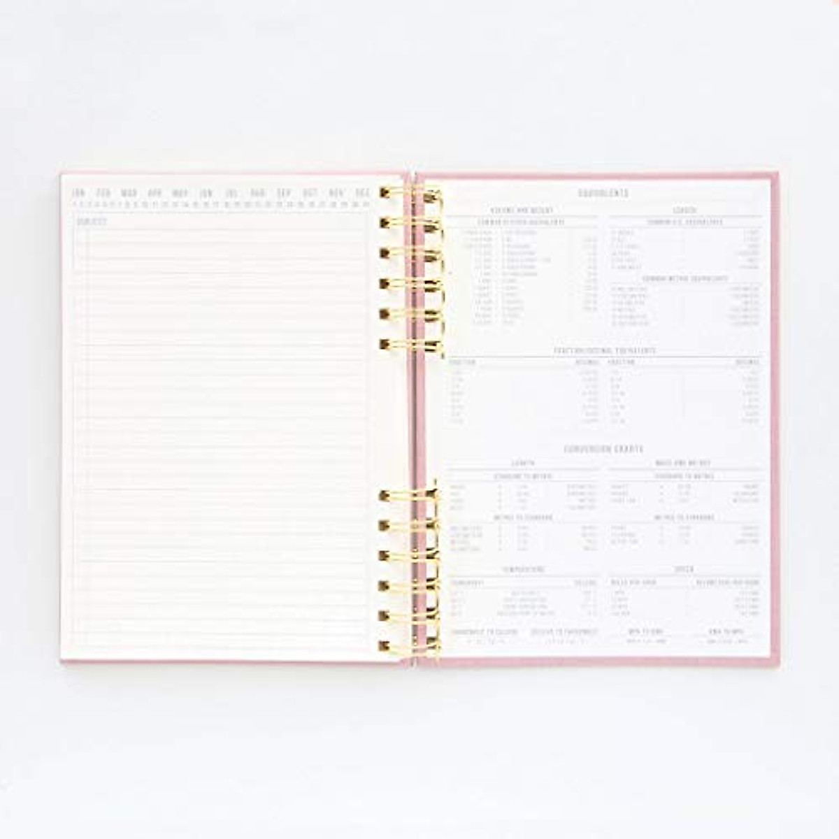 Designworks Ink Standard Issue No. 12 Dusty Pink Undated Planner Notebook Journal with Lined Pages, Elastic Pen Holder, and Durable Spiral Binding for Work, Writing, Journaling - 6" x 8.25"