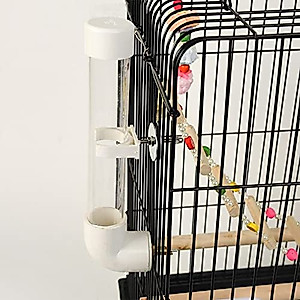 Bird Drinker Waterer, Parrot Bird Automatic Drinking Device, Parakeet Water Dispenser, Bird Drinking Water Bottle, Bird Cage Accessory, Drinking Fountain, Drinker Waterer for Chinchilla Rabbit