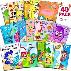 20PCS Coloring Books for Kids Ages 2-4,4-8,8-12 Small Coloring Books for Kids Birthday Party Favors Bulk Gifts School Classroom Activity Supplies Holiday Goodie Bags Stuffers Includes Dinosaur Animal