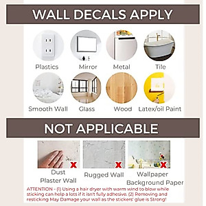 Wonder Space Jumbo Peony Watercolor Wall Decals - Large Size Peonies Flowers Leaves Room Wall Stickers - Scandinavian Design Floral (Pink & White)