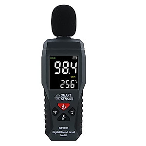 DIMMAIRY Decibel Meter, Digital Sound Level Noise Meter Measurement 30-130dB Backlight MAXMIN, Data Hold Auto Power Off Dual Ranges,Black