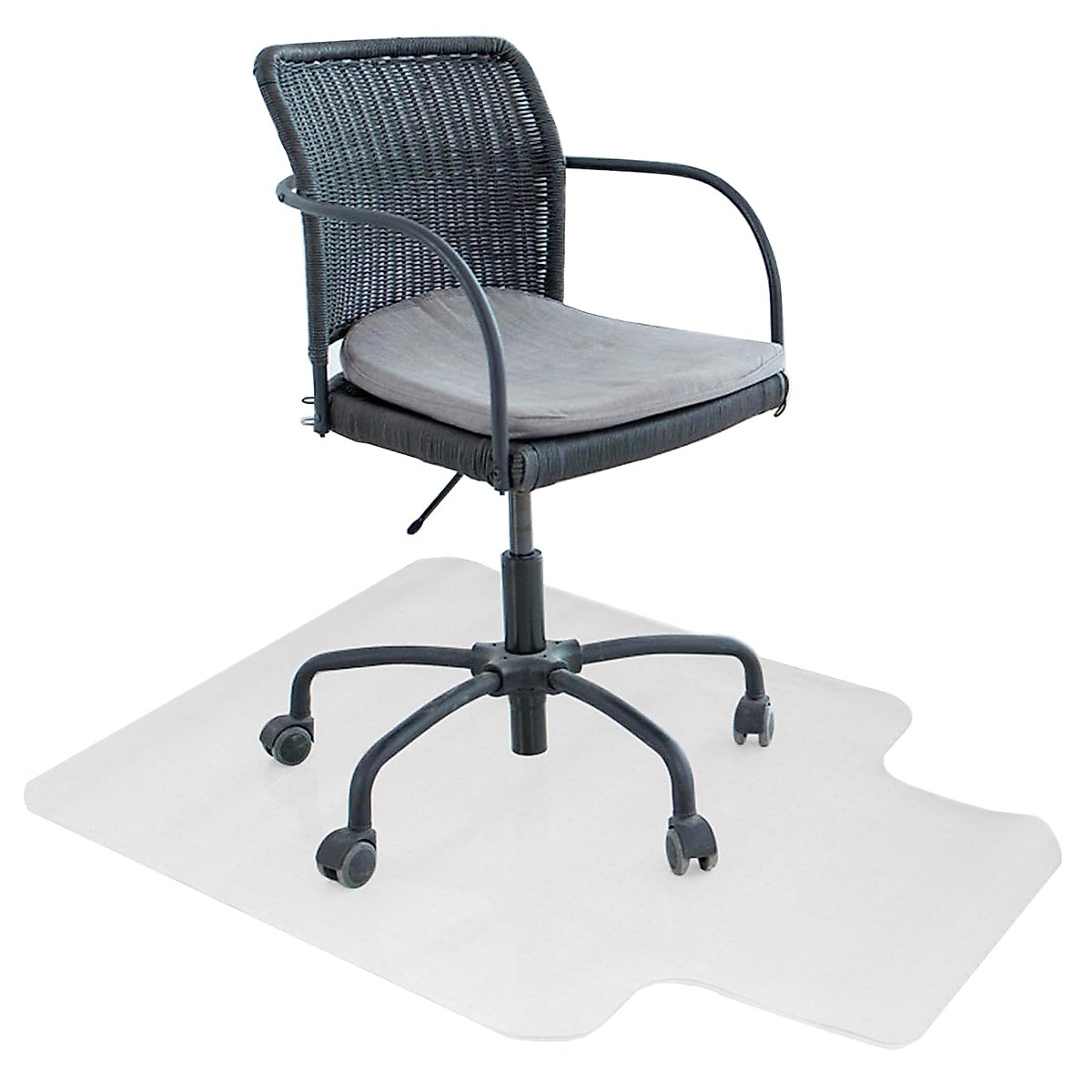 Bennbari Office Chair Mat with Lip, Mat for Carpet, Pile Carpet, Desk Chair Mat for Floor, Clear (Transparent)