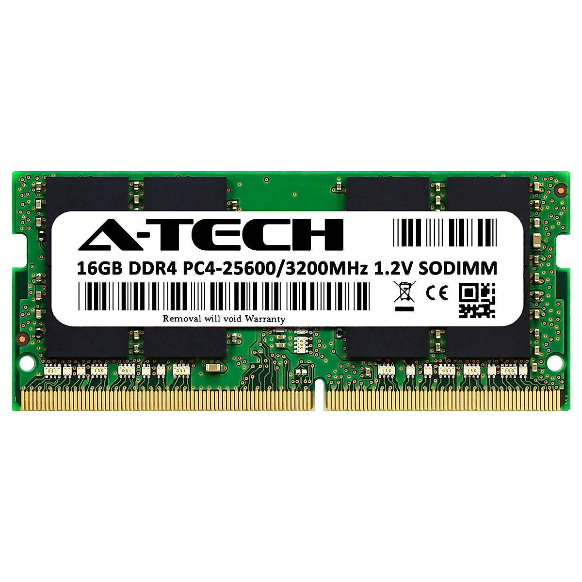 A-Tech 16GB DDR4 3200 MHz SODIMM PC4-25600 (PC4-3200AA) CL22 Non-ECC Laptop RAM Memory Module