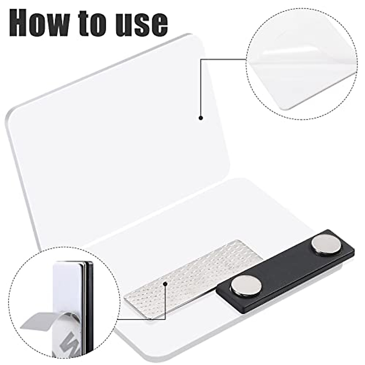 50 Set Magnetic Name Badges and Large Blank DIY Name Tag Badge Holders with Magnetic Plastic Name Tag for Personalized Jacket Shirts Office School Supplies (3.38 x 2.13 Inch)