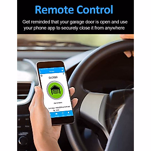 Smart WiFi Garage Door Opener Remote Controller, Smartphone App Control, Compatible with Alexa, Google Assistant and IFTTT, No Hub Required