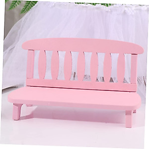 VOSAREA Unique Mini Wooden Settee Model Excellent Craftsmanship for Home Office Decor