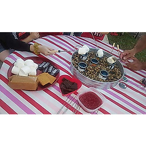 Amestar 12 Pack Marshmallow Roasting Sticks Telescoping Rotating Smores Skewers Hot Dog - 32 inches -Extendable Smores Sticks Forks for fire Pit, Campfire, Camping, Bonfire and Grill