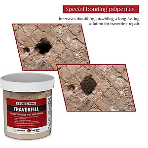 Stone Pro Traverfill - Travertine Hole and Void Repair - 1 Pound - Dark