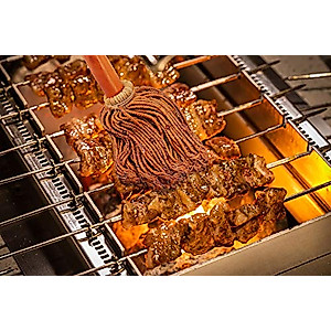 12" BBQ Sauce Basting Mops & Brushes for Roasting or Grilling, Apply Barbeque, Marinade or Glazing, Cotton Fiber Head and Hardwood Handle, Dish Mop Style, Perfect for Cooking or Cleaning - Pack of 3