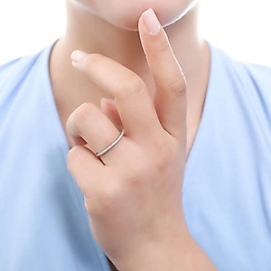 BERRICLE Sterling Silver Halo Wedding Engagement Rings Round Cubic Zirconia CZ Promise Ring Set for Women, Rhodium Plated Size 5.5