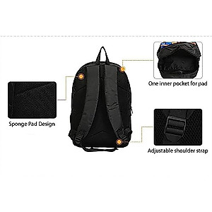 Soccer Star Bookbag Neymar Jr Graphic Backpack Canvas Daypack,Lightweight Travel Bag with Adjustable Straps