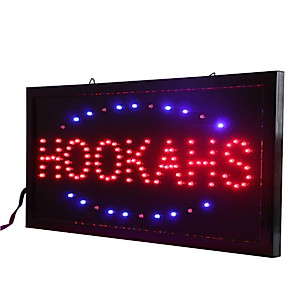CHENXI Led Neon Hookahs Open Store Signs Vape E-liquid Sign Board Indoor (48 X 25 CM, HOOKAHS)