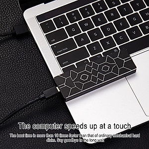 External Hard Drive 2TB, External Solid State Portable SSD Drive Mobile SSD External Drive USB 3.1/USB-C High Speed for Desktop & Laptop,Windows PC,Mac,Linux-Black