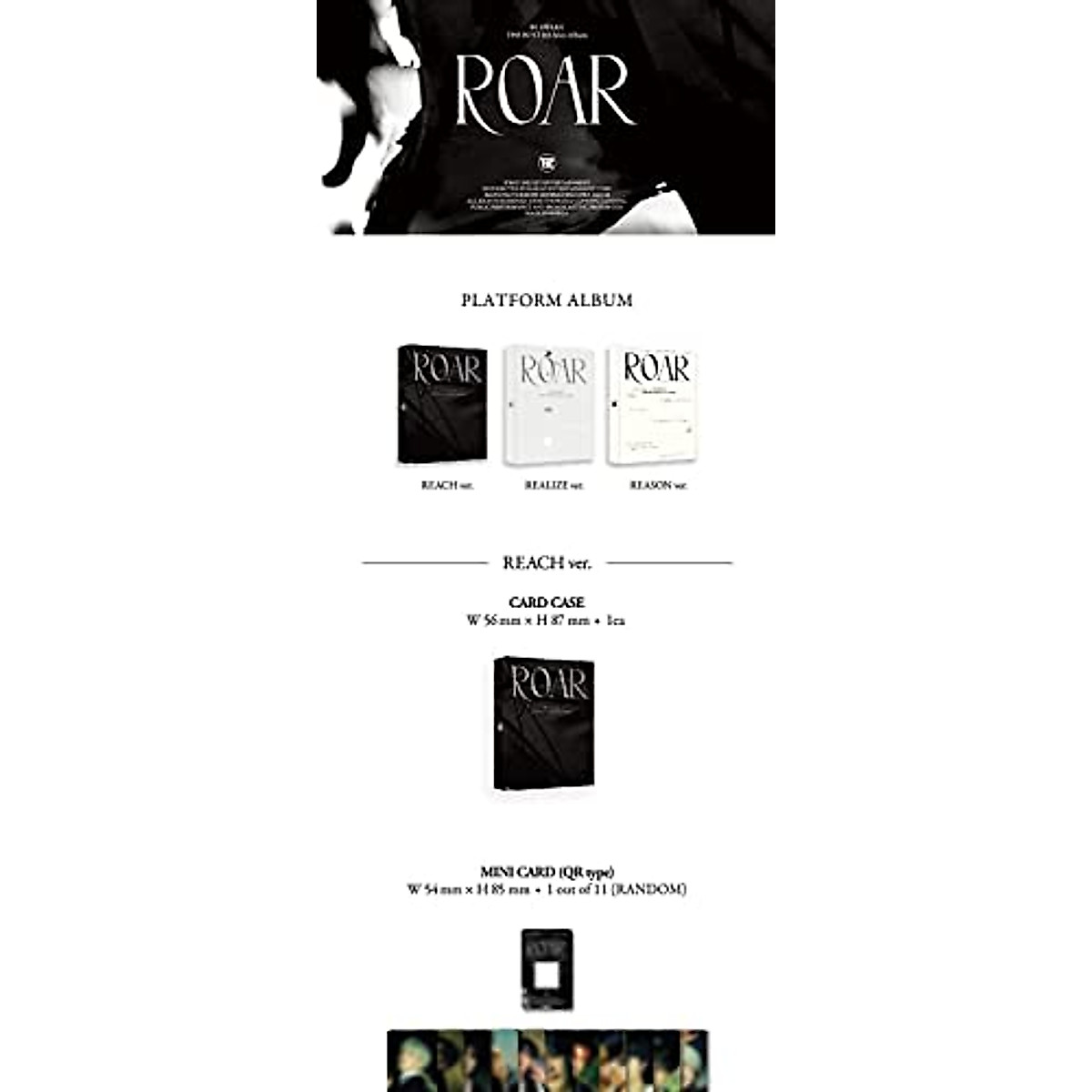THE BOYZ BE AWAKE ROAR 8th Mini Album Platform Version Card case+Mini QR type card+Official photocard+Selfie photocard+Sticker+Tracking Sealed (SET(REACH+REALIZE+REASON))