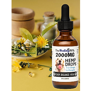 The Healing Dog: Hemp Drops for Dogs & People - 2000mg