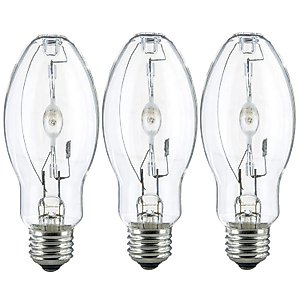 (3 Pack) MH100/U/MED 100W Metal Halide Bulb ED17 Medium Base Clear