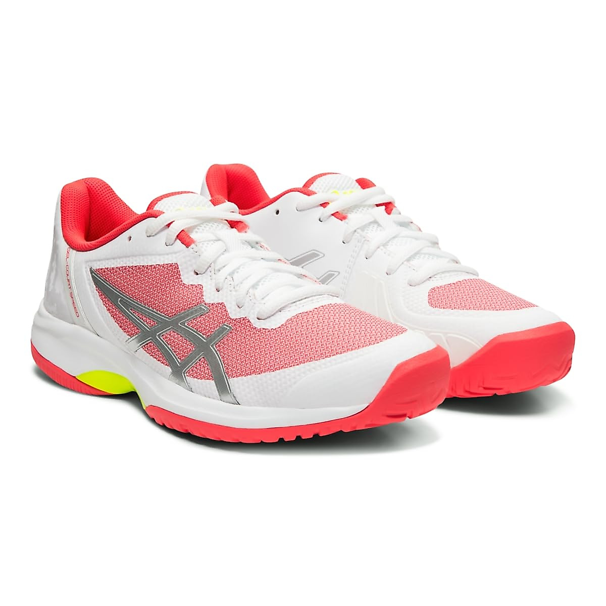 ASICS Women's Gel-Court Speed Tennis Shoes, 12, White/Laser Pink