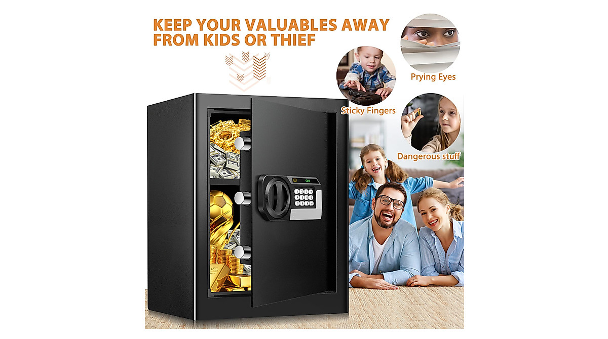 Secure 2.5 Cu ft Fireproof Safe for Home Valuables